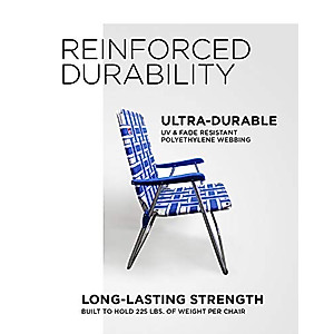 Outdoor Spectator (2-Pack Classic Reinforced Aluminum Webbed Folding Lawn/Camp Chair (Red)