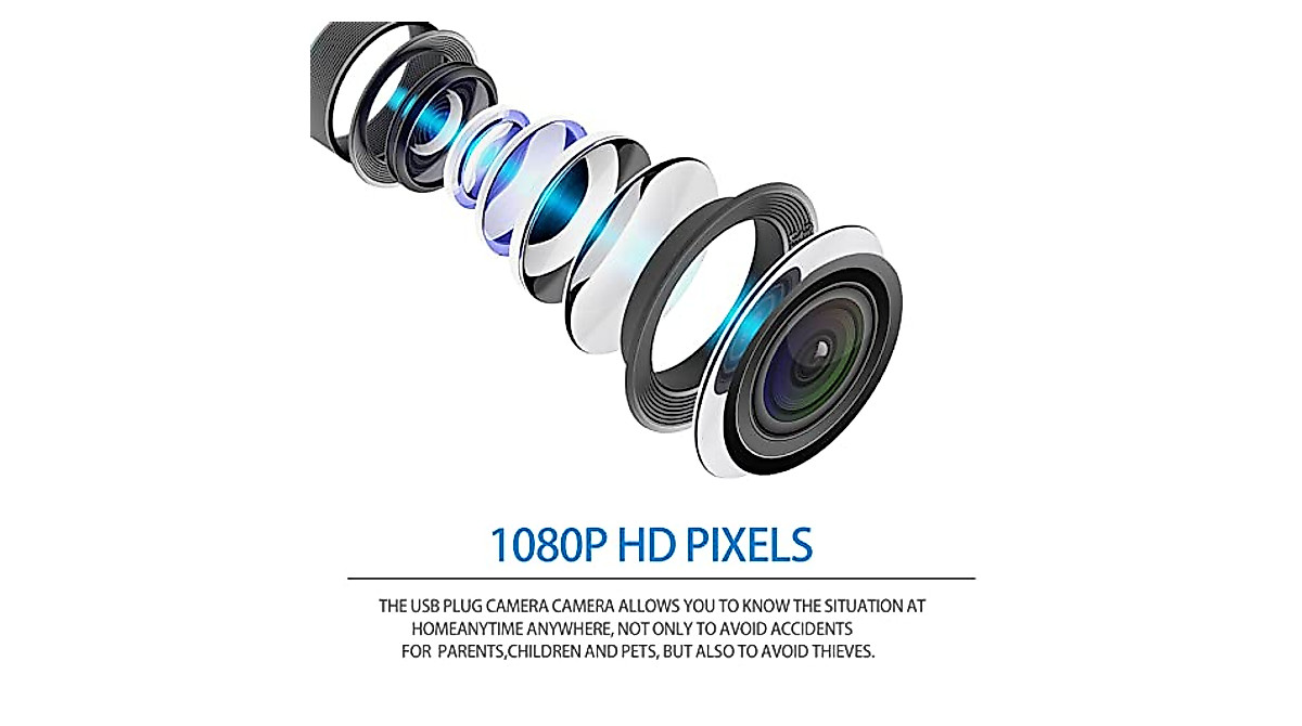 Mini USB WiFi Camera 1080P HD Portable Nanny Cam for Home & Office