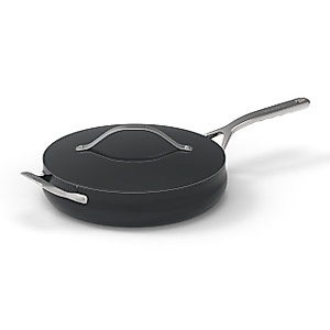Cuisinart Culinary Collection Nonstick Cookware 4.5 Qt. Sauté Pan + Helper Handle + Cover, Black