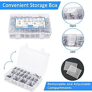 Self Drilling Screws, 420pcs Self Tapping Screws for Metal 410 Stainless Steel Sheet Metal Screws #8#10, CGBOOM Wafer Head&Washer TEK Head Screws for Building and Repair