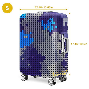 Feybaul 20/24/28/30 Inch PVC Luggage Protector Covers for TSA Approved 3 PCS Clear Suitcase Cover Protector Transparent Luggage Protective Cover Set (Map, Suitable for 19"-20")