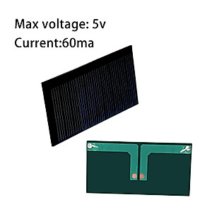 10Pcs Mini Solar Panels for Solar Power, 5V 60mA Mini Solar Panel Kit DIY Electric Toy Photovoltaic Cells Solar Epoxy Cell Charger 2.65"*1.37"(67.2mm*34.7mm)