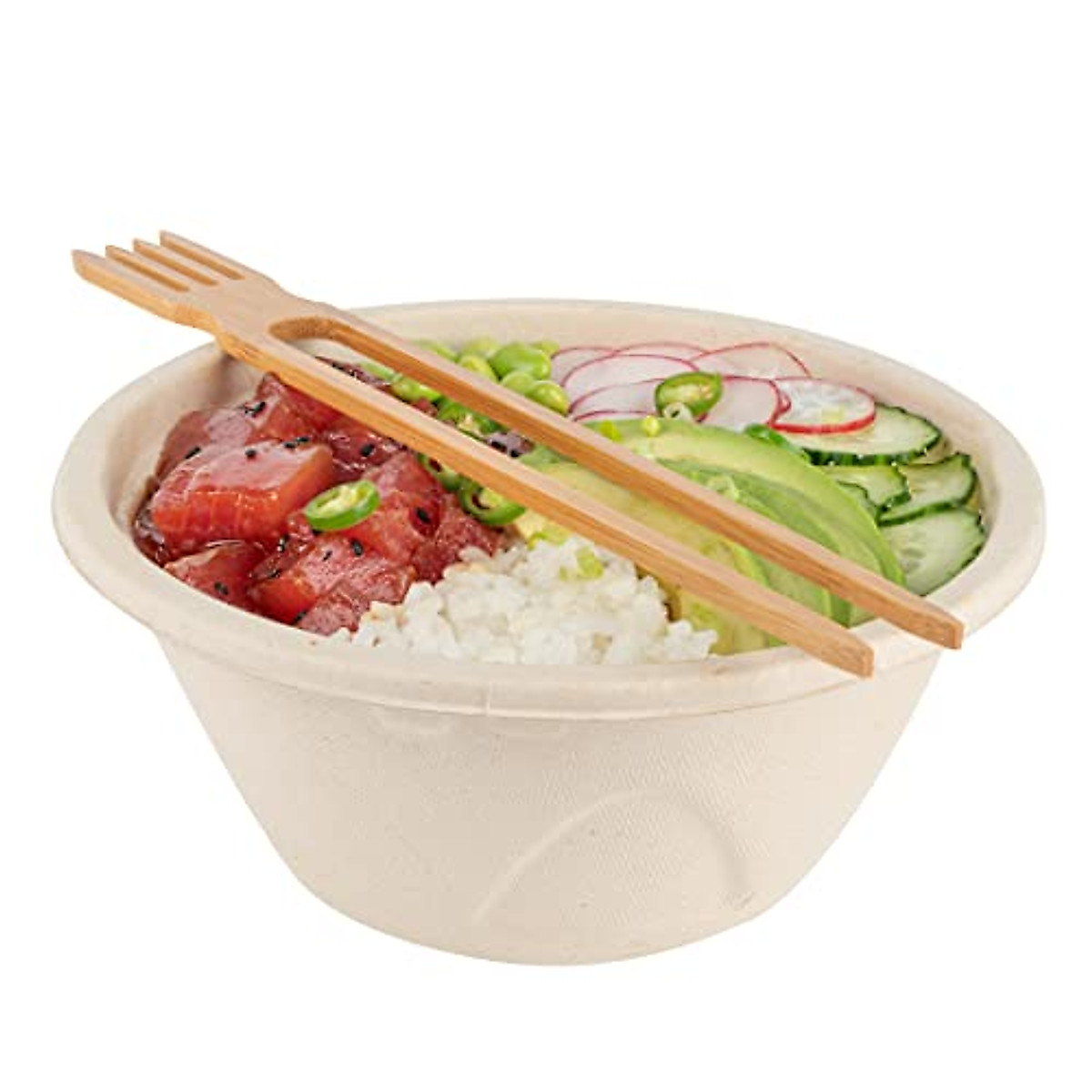 Restaurantware 10 Inch All-In-One Chopsticks With Fork 100 Multi-Functional Chopstick Utensil Combo - Durable Sustainable Bamboo Fork Chopsticks For Home Travel Or Take Out