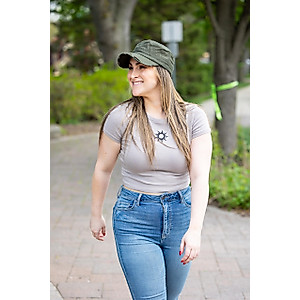 Funky Junque Distressed Military Style Army Cadet Hat Bundle - Black & Charcoal (2 Pack)