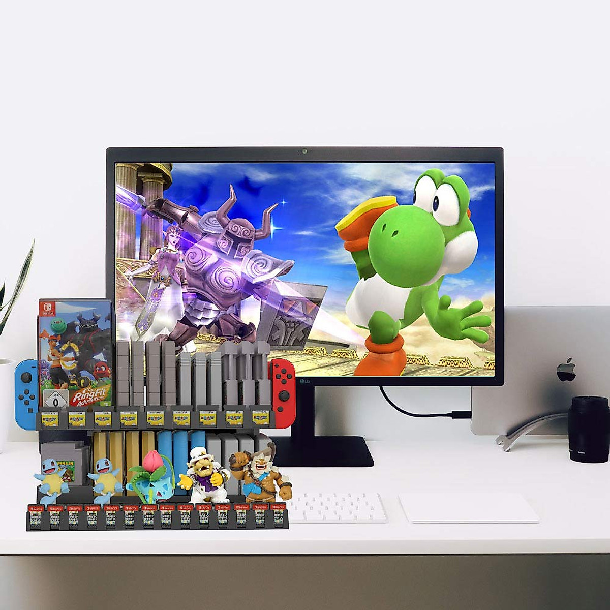 EJGAME Multifunctional Game Storage and Display Stand for NSW/NDS/3DS/Amiibo/NDS Series/Game Boy/FC/SFC/NES/SNES/N64