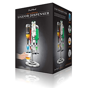 Final Touch 4 Bottle LED Illuminated Rotating Liquor Dispenser/Bar Caddy (FTA1815)