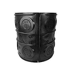 NDS FWAS24 50 Gal. Flo Stormwater Dry Well System Kit with 3 Side Panels & 1 Cover, Ideal for Rainwater Collection, Black