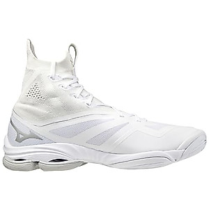 Mizuno Women's Wave Lightning Neo Volleyball Shoe, White-Grey, 12.5