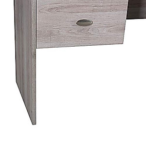 Studio Space 39.5" Modern Computer Desk, 2-Drawer Writing Workstation with A Simulated Cherry Wood Finish Table Top for Home Office, Grey