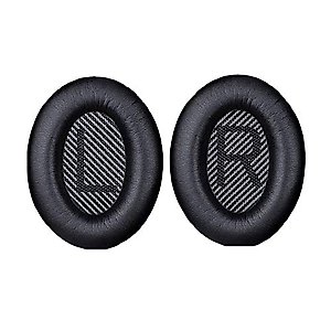 JEUOCOU Headphone Earpad Ear Pads Replacement Cushion Cover for Bose QuietComfort 35 (QC35) and Quiet Comfort 35 II (QC35 II) Over-Ear Headphones (Black)