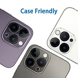 【3 Pack】Dengduoduo Tempered Glass Camera Lens Protector for iPhone 14 Pro 6.1" & iPhone 14 Pro Max 6.7", Ultra HD, 9H Hardness, Anti-Scratch, Case Friendly, Easy to Install [No Affect on Night Shots]
