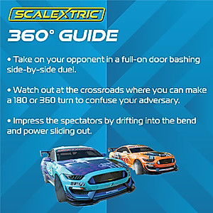 Scalextric C1421M Drift 360 Race Set - Mains Power Slot Car Race Track Sets, 1:32 Scale Set, Electric Racing Toys for Adults or Kids, Racetrack Games, Cars Gifts for Boys or Girls, Age 8+