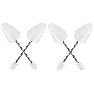 2Pairs Transparent Plastic Professional Practical Shoe Tree Stretcher Shaper Adjustable Length Shoes Boot Holder Organizer Automatic Shoe Inserts Support to Keep Shoes In Pristine Conditions(27cm)