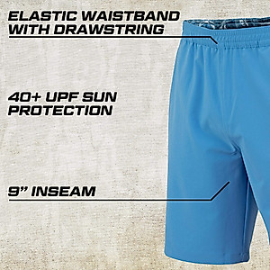 Mossy Oak Standard Men's Lounge Comfy Gym Shorts with Pockets, Mo Blue, Large