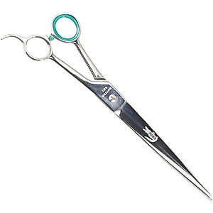 Geib Pet Grooming Straight Shears with Crocodile Tri-Fold Case, 9-1/2-Inch