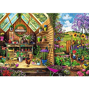 Ravensburger Gardener's Getaway Large Format Jigsaw Puzzle - 300 Pieces | Designed for Adults | Every Piece is Unique | Softclick Technology Relaxing Gardening Theme