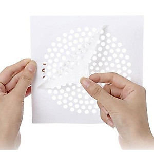 30PCS Disposable Shower Drain Hair Catcher Mesh Stickers Waterproof Adhesive Floor Drain Sticker Mesh Bathroom Vanity Sink Shower Stall Bathtub Balcony Laundry Room Kitchen Washroom Accessor (Pink)