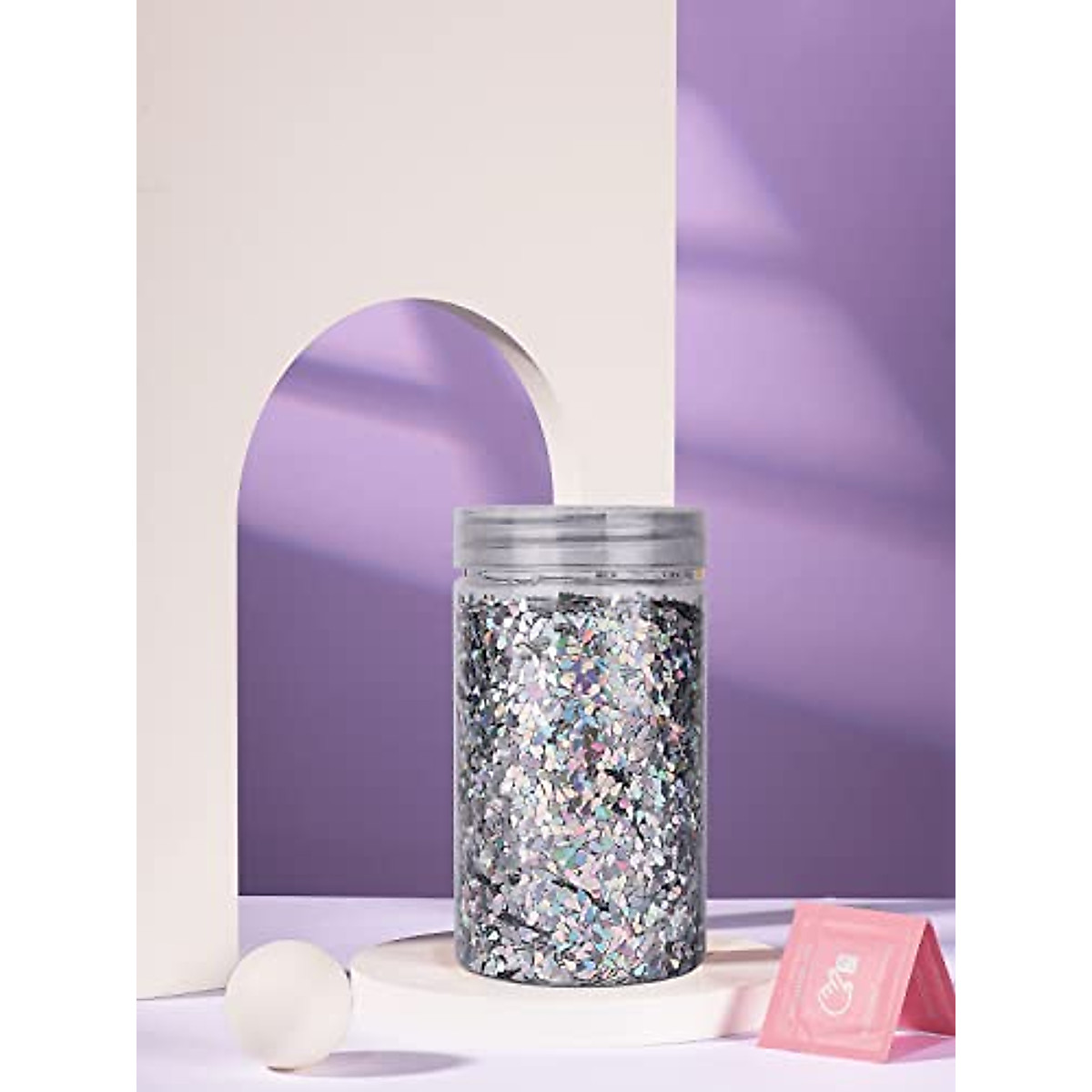 EBANKU Chunky Glitter, Water Droplets Confetti Sequin Glitters Resin Sparkle Chunky Sequins for Make Up, Body, Face, Slime, Resin Craft, Tumblers, Party Decor （3.5 Oz 100g）