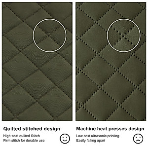 SunStyle Home Quilt Set King Olive Green Lightweight Bedspread Soft Reversible Coverlet for All Season 3pcs Army Green Diamond Quilted Bedding Sets (1 Quilt 2 Pillow Shams)(106"x96")