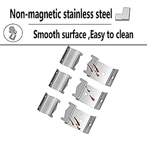 Kalomo Grill Heat Plates Shield Flame Shield Brackets, Burner Hanger Brackets BBQ Gas Grill Replacement Parts Accessories with Screws for Chargriller 5050 Duo, 3001, 3008, 5050, 5072, 5650