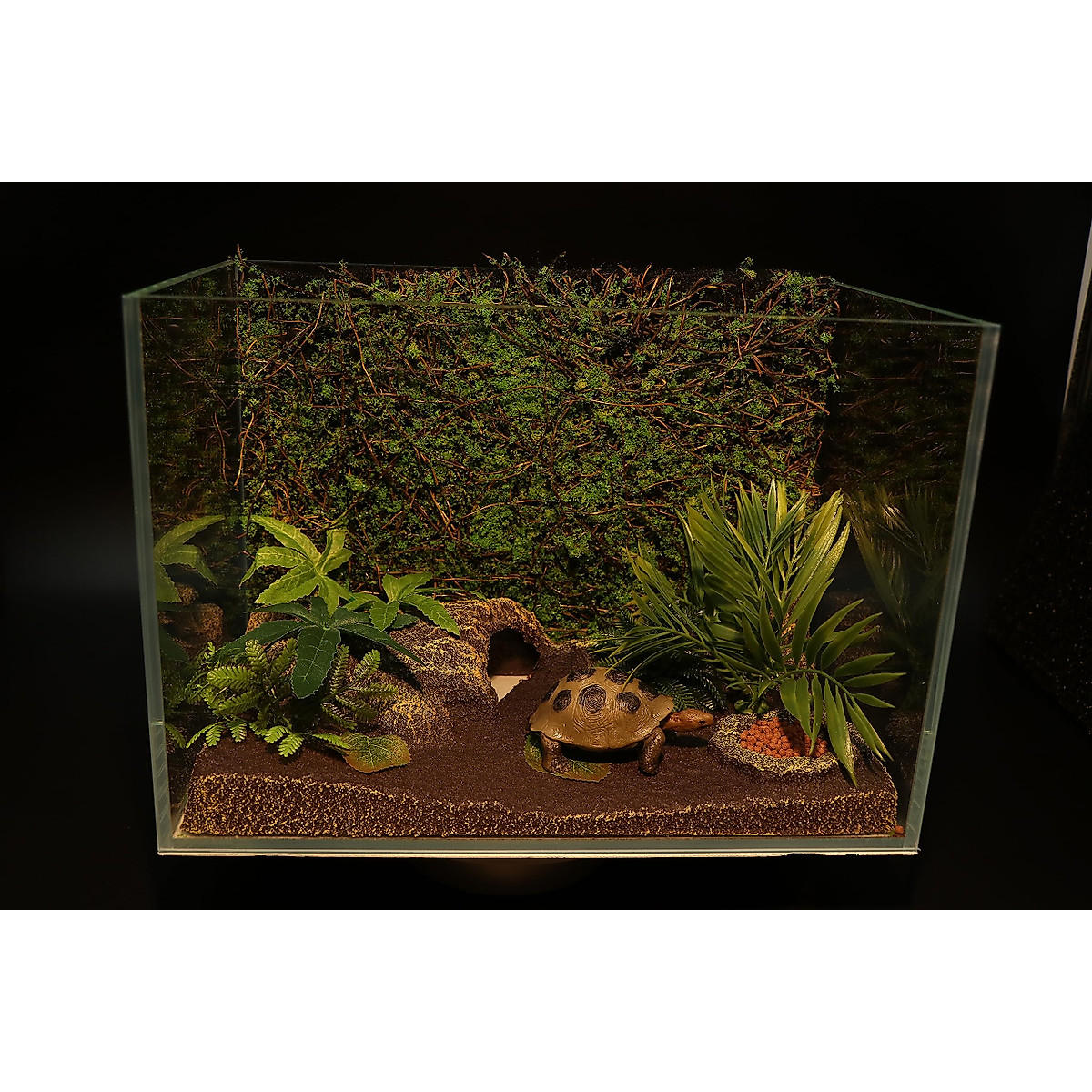 AQUA KT Terrarium Moss Background Backdrop Wall Artificial Reptile Amphibian Cage Decoration for Lizard Bearded Dragon Snake Frog Chameleon Climbing, Pack of 2