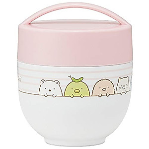 Skater Insulation lunch box Bowl type lunch jar 540ml Sumikko Gurashi LDNC6 (Whrite and Pink Color) Pre-Order:ships within 14 day