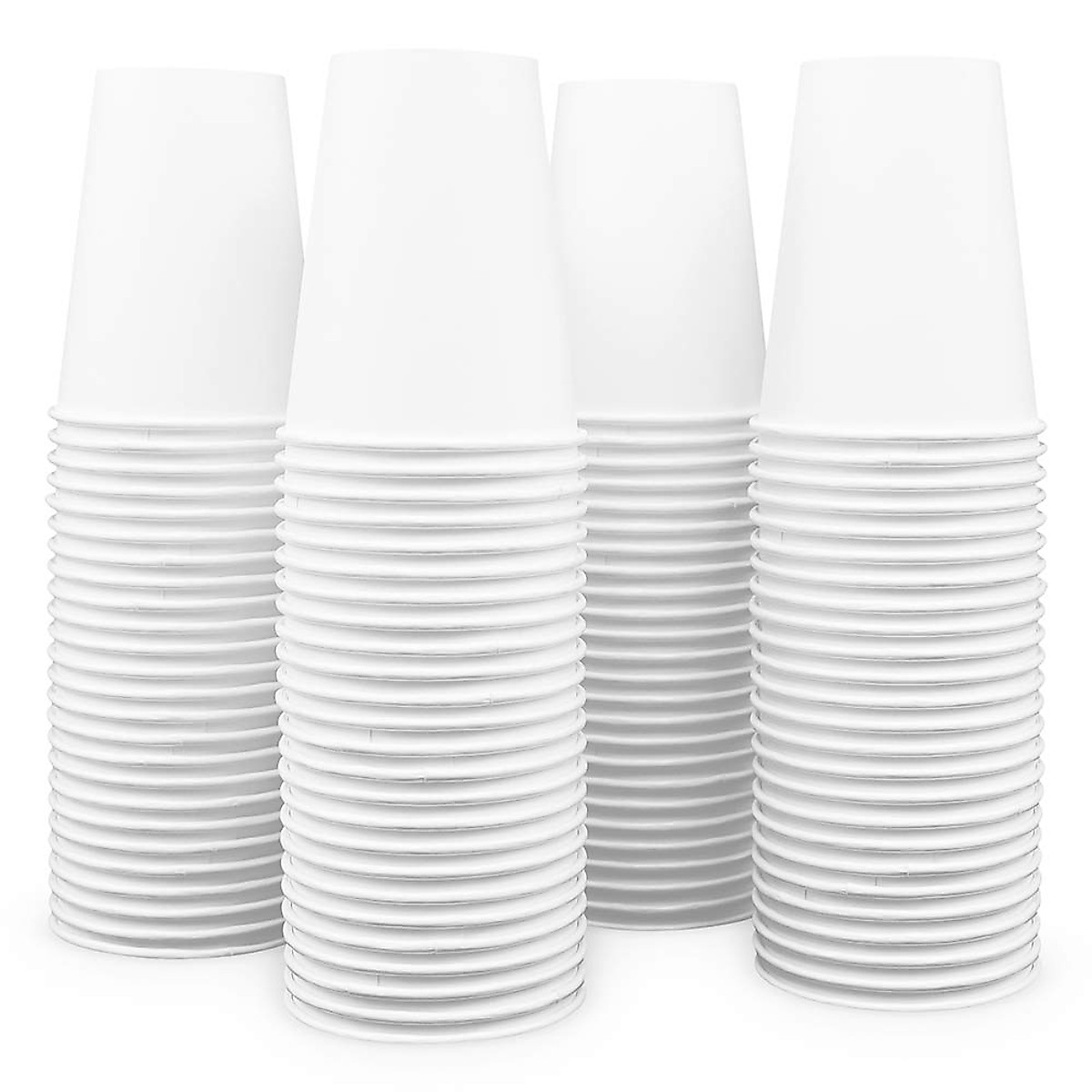 12 Ounce Disposable Hot Paper Cups, 1000 Count, 12oz | American-Made Coffee Cups, Leak-Free Food Safe Paper Cups 12 oz, White Paper Cups for Hot Drinks