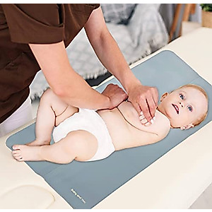 Speedy Barcodes Vegan Leather Diaper Changing mat, Mint blue, 16x30