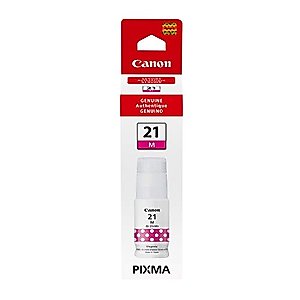 Canon GI-21 Magenta Ink Bottle, Compatible to G3260, G2260 and G1220 Supertank Printers (one Size)