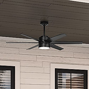 Hunter Fan Company 59624 Solaria Ceiling Fan, 60, Matte Black Finish