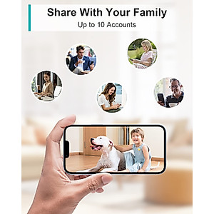 WUUK 4MP Indoor Security Camera, WiFi Camera Indoor Baby Monitor, Pet Camera w/Motion & Human Detection, Night Vision, 24/7 Live View 2-Way Audio, Magnetic Stand, Works w/Alexa & Google Home