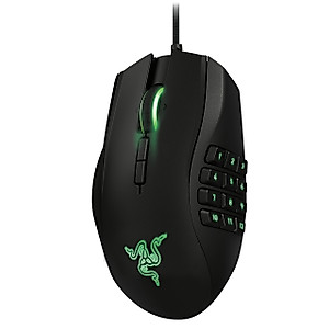 Razer RZ01-01050100-R3M1 Naga Left-Handed - Ergonomic MMO Gaming Mouse with 12 Programmable Thumb Buttons - 8,200 Adjustible DPI