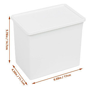 FOMIYES Plastic Shoe Boxes 2pcs Plastic Storage Bin Tote Organizing File Box Multifunctional Storage Box Storage Box with Secure Lid for Home Bedroom White Plastic Storage Box