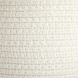 Farmlyn Creek 3 Pack Woven Baskets for Storage, Small Round Cotton Rope Organizing Bins (3 Sizes, White)