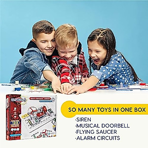 Snap Circuits Jr. SC-100 Electronics Exploration Kit, Over 100 Projects, Full Color Project Manual, 28 Parts, STEM Educational Toy for Kids 8 +