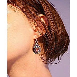 1 Pair Dangle Earrings Vintage Drop Earring Handmade Bohemian Teardrop Earrings