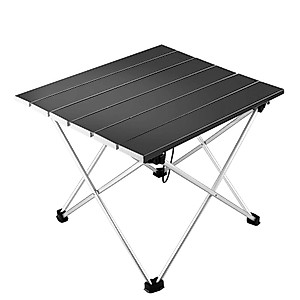 Outry Lightweight Aluminum Folding Table, Portable Camp Table, Outdoor Picnic Camping Backpacking Beach Patio Collapsible Foldable Table
