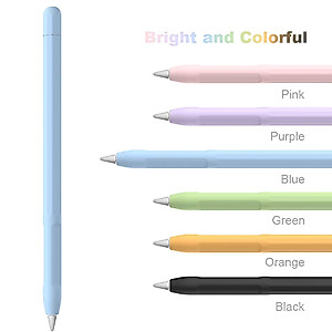 YINVA Case, Grip, Accessories Holder for Apple Pencil 1st Generation, Cover Sleeve with Protective Nib Cover for iPad Pencil(Blue)