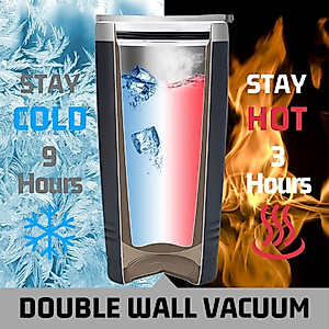 Onebttl Pilot Gifts For Men, Male, Him - Pilot Looking Down on People Since 1903-20oz/590ml Stainless Steel Insulated Tumbler with Lid, Message Card - Aviation, Airplane Gifts for Aviator - (Black)