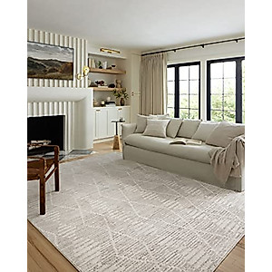 Loloi II Kamala Collection KAM-02 Ivory/Silver 7'-10" x 10' Area Rug