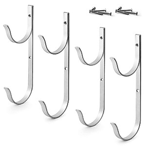 Orgrimmar Pool Pole Hanger Premium 4pc Aluminium Holder Pool Fens Hooks for Telescopic Poles, Skimmer Net, Brush, Vacuum Hose