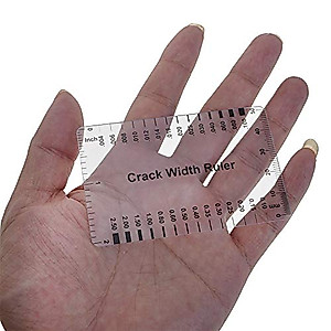 (10PCS) Muka Plastic Concrete Crack Width Ruler-Gloss Clear A