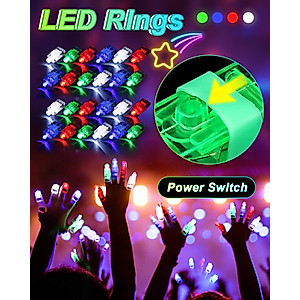 270 PCS Glow In The Dark Party Supplies for Kids Adults, 100 Glow Sticks Bulk Party Pack Light Up Party Favors, 12 LED Glasses, 32 Finger Lights, 8 LED Hair Clips for Wedding Birthday Halloween