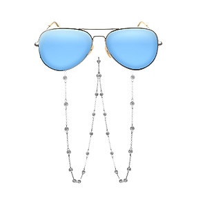 Sither Pearl Sunglasses Chian Reading Glasses Chain Strap Necklace for Women