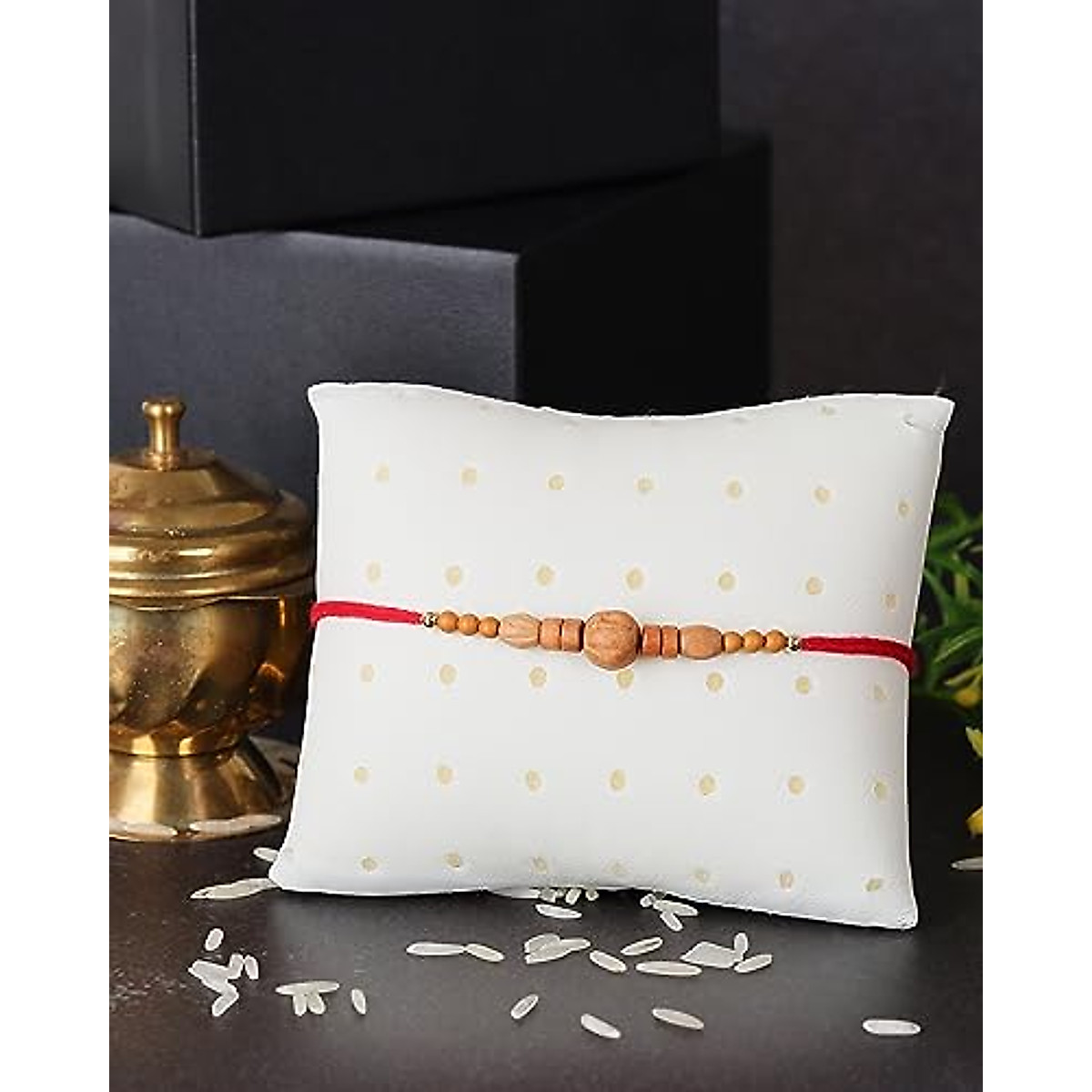 CHERKRAFT Rakhi for Brother Thread for Men/Boy Raksha Bandhan Rudraksha Rakhi Set of 2 (Design 4)