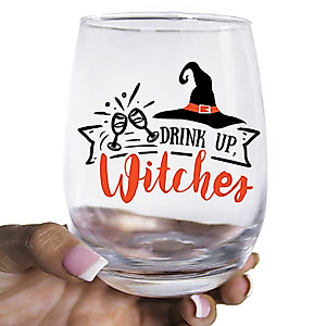Toasted Tales If The Shoe Fits Halloween Glass Season Holiday Glassware | Spooky Glass Tumbler | Novelty Gifts For Her | Halloween Glass Witches Wine Glasses | Hocus Pocus Stemless Glass