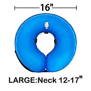 Dog Cone Collar for Small Medium Large Dogs After Surgery, Inflatable Dog Neck Donut Collar, Adjustable Dog Cone, E-Collar for Dogs Recovery, Soft Dog Cones Alternative, Protective Pet Cones for Dogs