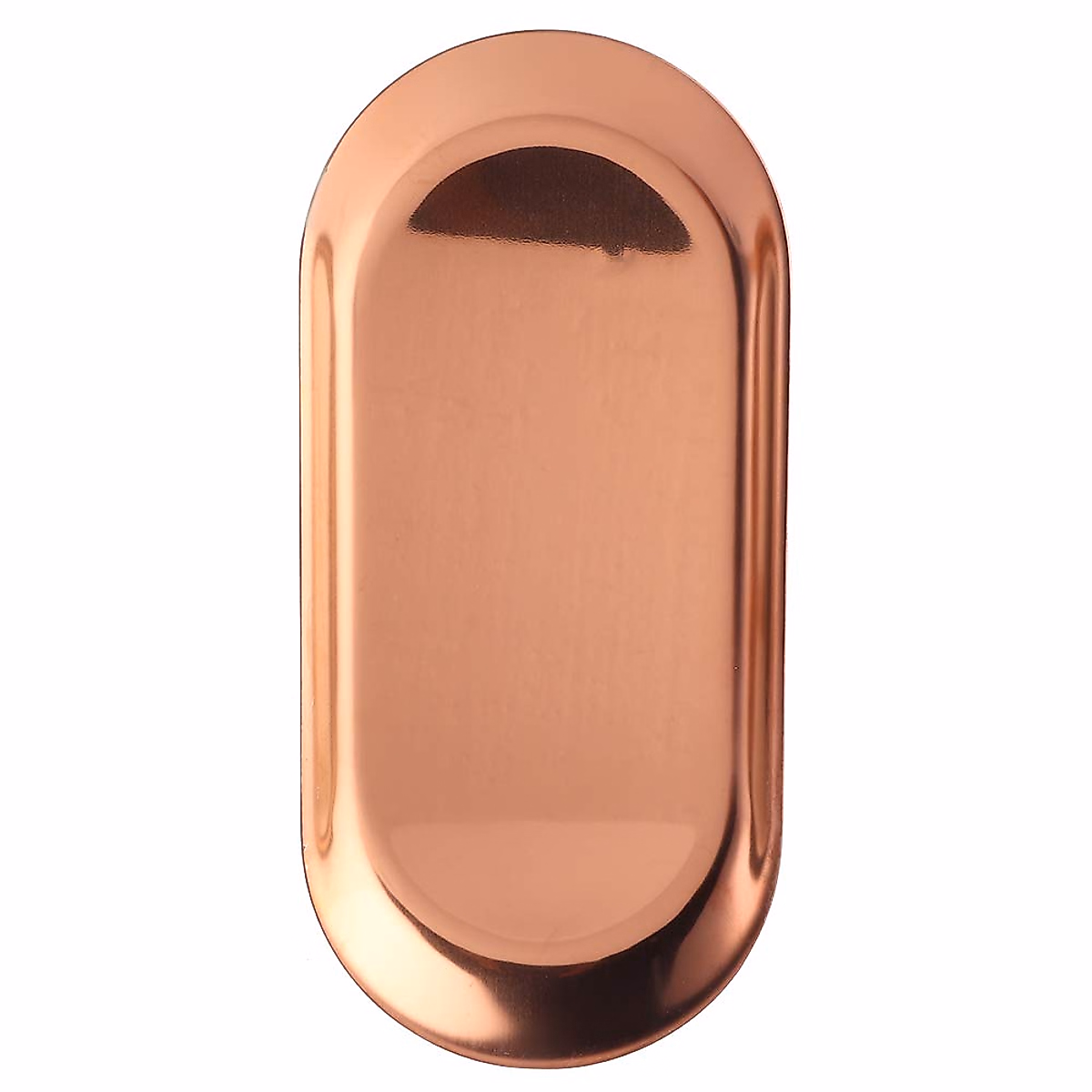 5pcs Stainless Steel Oval Shaped Towel Tray Cosmetics Jewelry Storage Tray Dish Plate (Rose Gold)