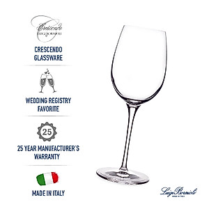Luigi Bormioli Crescendo 20 Ounce. Bordeaux Wine Glasses, Set Of 4, Crystal SON-hyx Glass, Made In Italy.