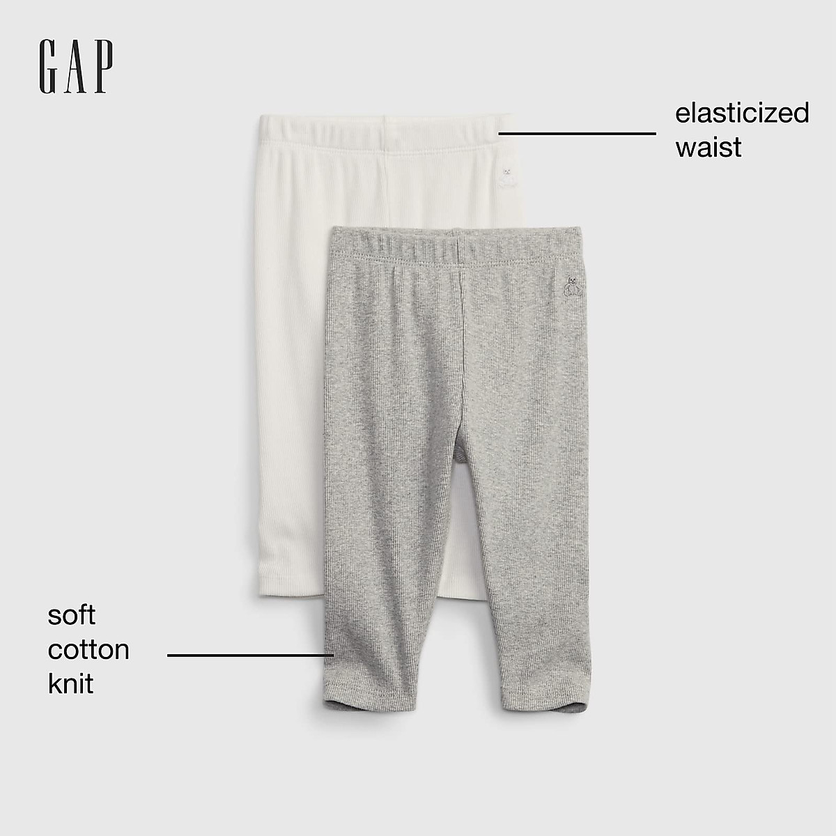 GAP Unisex Baby Ribbed Legging, Cozy Brown, 12-18 Months US